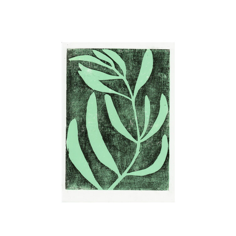 Modern Woodblock Print | Plant | limited edition by Tonicprints